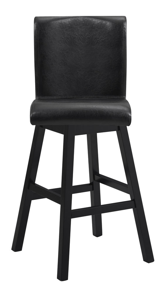 Hillshaw 2 Dark Brown Faux Leather Wood Bar Chairs Aetna Stores