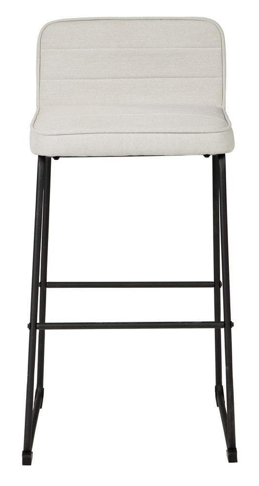 Nerison 2 Beige Fabric Tall Bar Stools Aetna Stores
