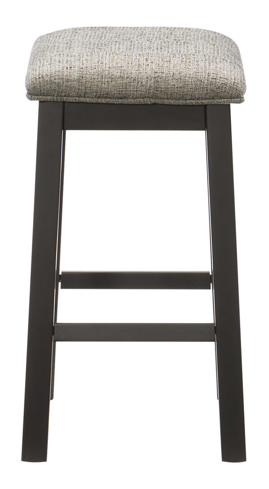 Elias 2 Gray Fabric Wood Counter Height Stools Aetna Stores