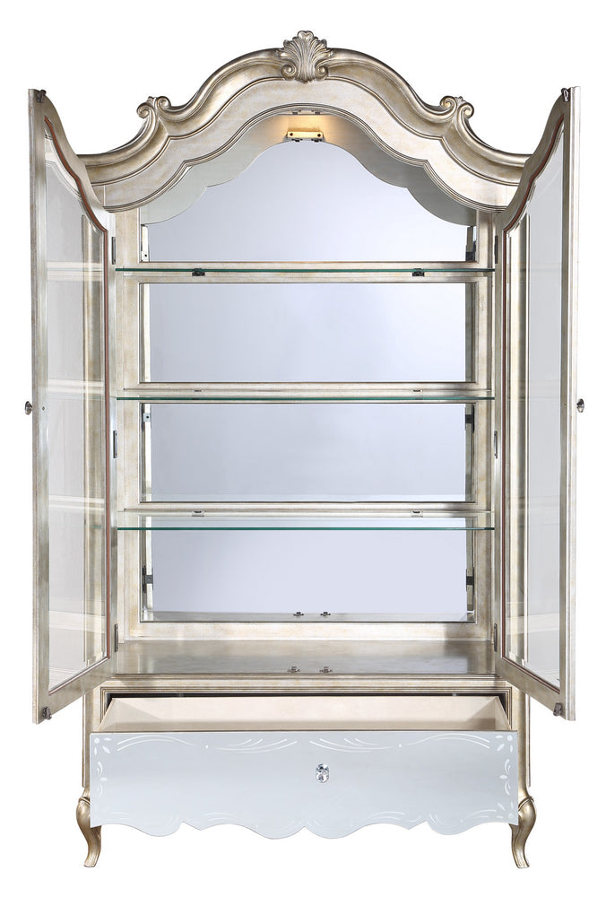 Esteban Antique Champagne Wood Curio – Aetna Stores