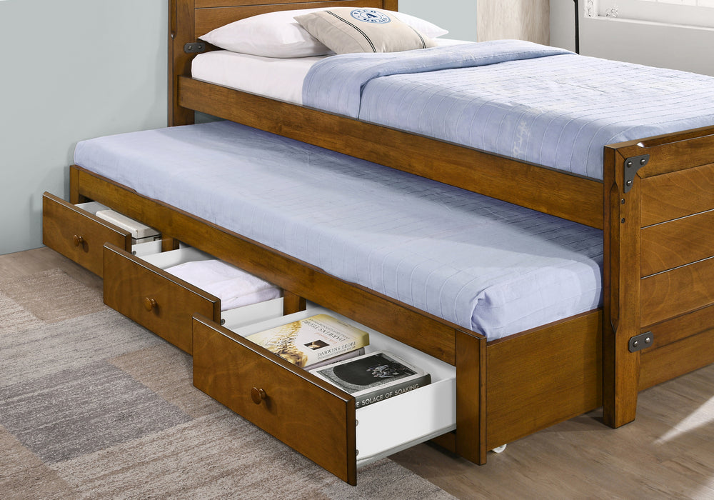 Granger Rustic Honey Wood Twin Captain's Bed with Trundle – Aetna Stores
