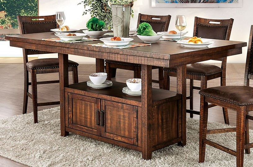 Wichita Light Walnut Wood Counter Height Table – Aetna Stores