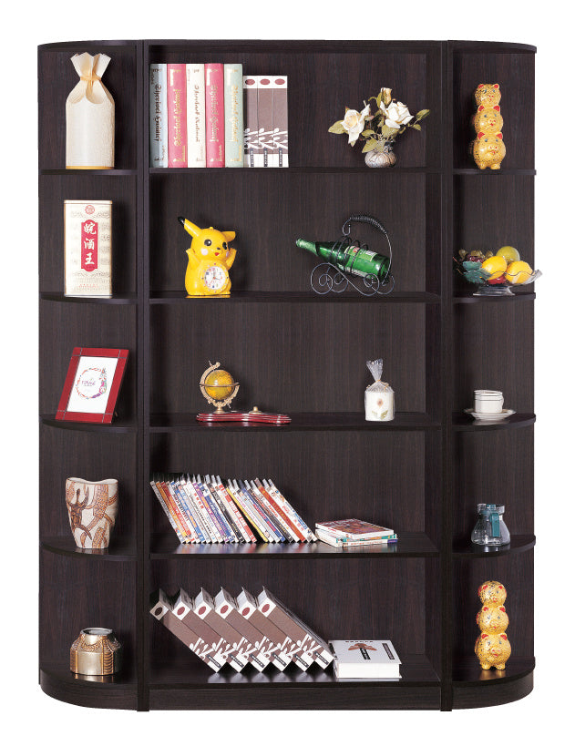 Giada Red Cocoa Wood Corner Bookcase – Aetna Stores